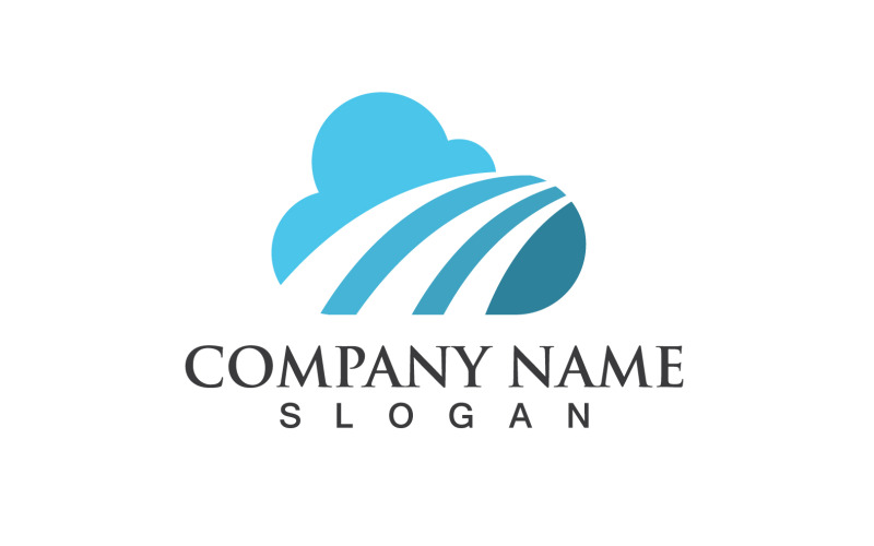 Cloud Server Logo et symbole Design Vector V2