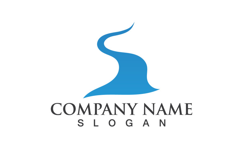 Rivière Logo Vector Icon Illustration Design V7