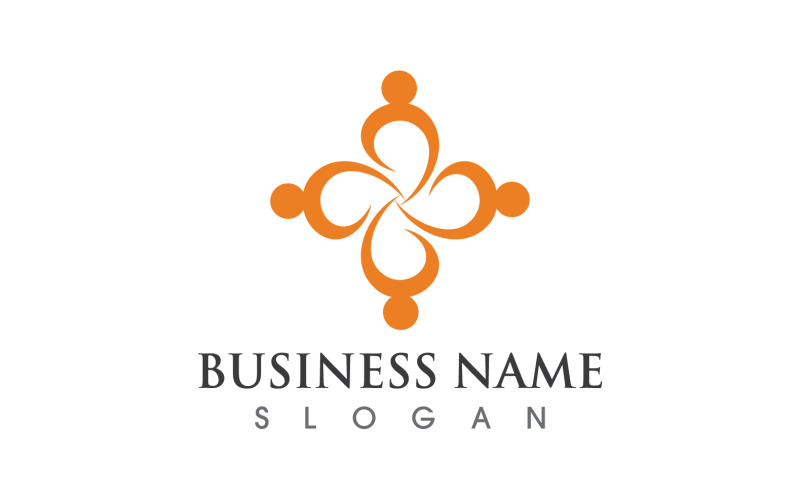 Community Star Group People Logo Vector V2 - TemplateMonster