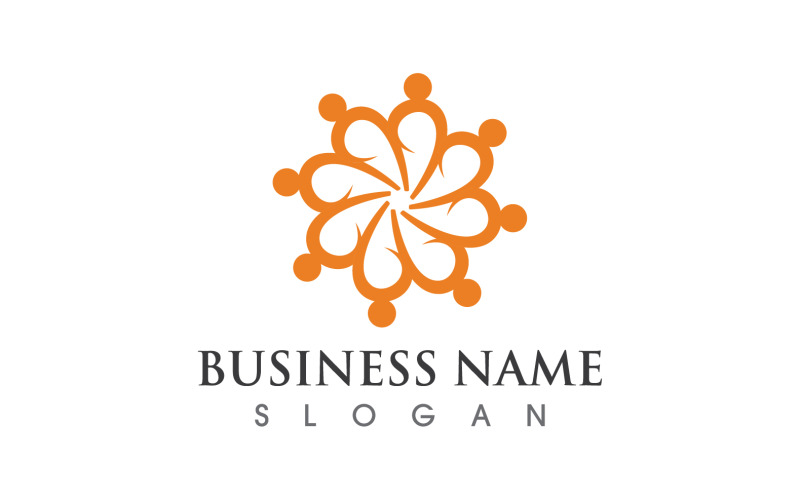 Community Star Group People Logo Vector V4 - TemplateMonster