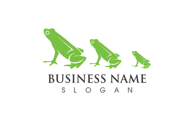 Frog Green Animal Logo Design Vector V2 - TemplateMonster
