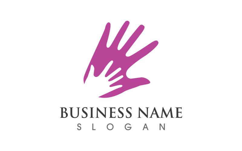Hand Help Adoption Childreen Logo Social V5 - TemplateMonster