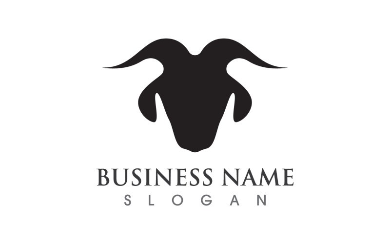 Koza głowa logo i symbol wektor V1 #257196 - TemplateMonster