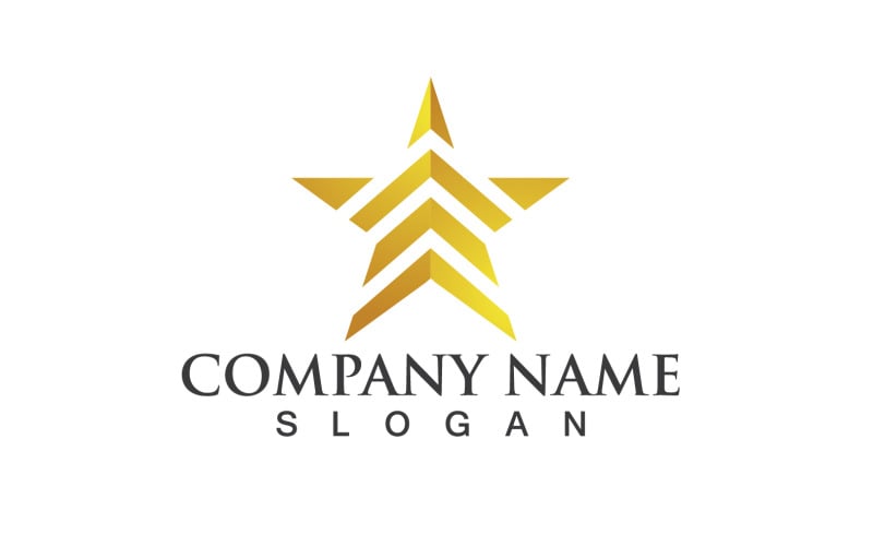 Logotipo de símbolo de éxito estrella Diseño vectorial V16