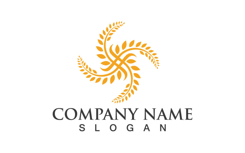 Vete Rice Food Logo Vector Design V14 - TemplateMonster