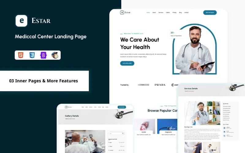 Estar - Medical Center Landing Page #258237 - TemplateMonster