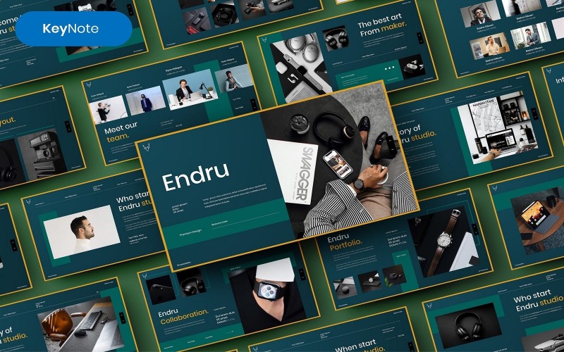 Endru – Business Keynote Template #258325 - TemplateMonster