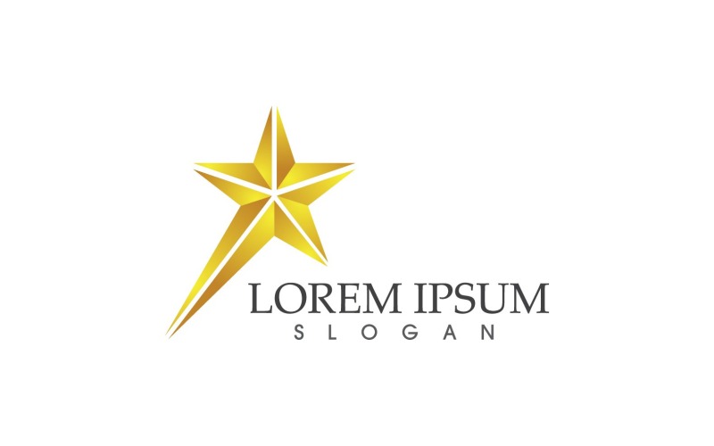 Başarı Yıldız Sembolü Logo Vektör V3 - TemplateMonster