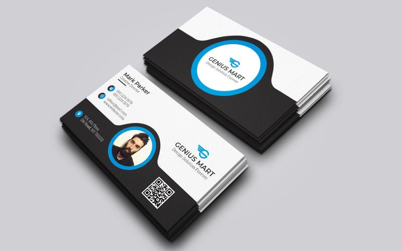 Corporate Business Card Template 100 - TemplateMonster