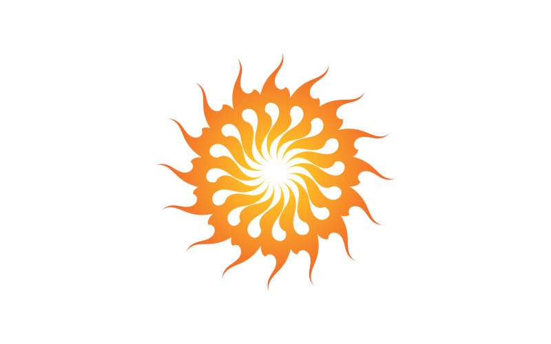 Sun Logo Vector Icon Template Design V2 - TemplateMonster