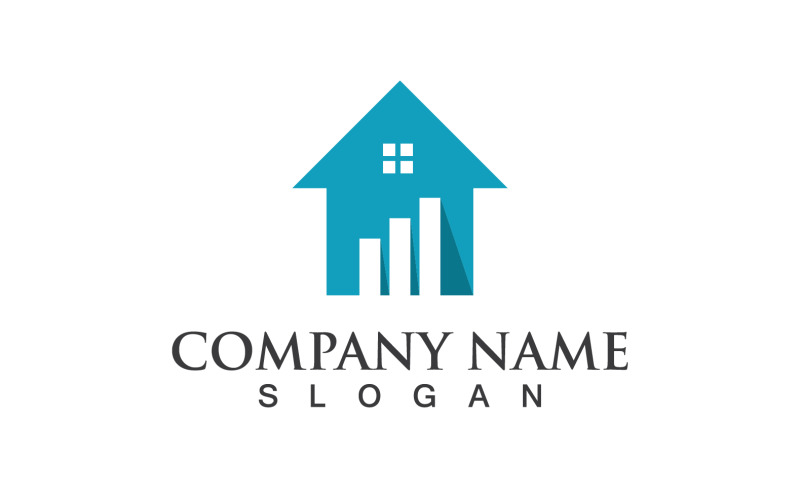 Plantilla de iconos de logotipo y símbolos de edificios de viviendas V8