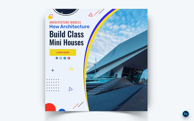 Architecture Social Media Post Template-15 - TemplateMonster