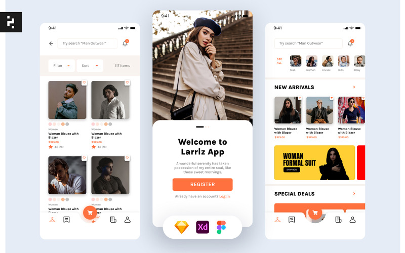 Ecommerce Shop App UI Kit #259744 - TemplateMonster