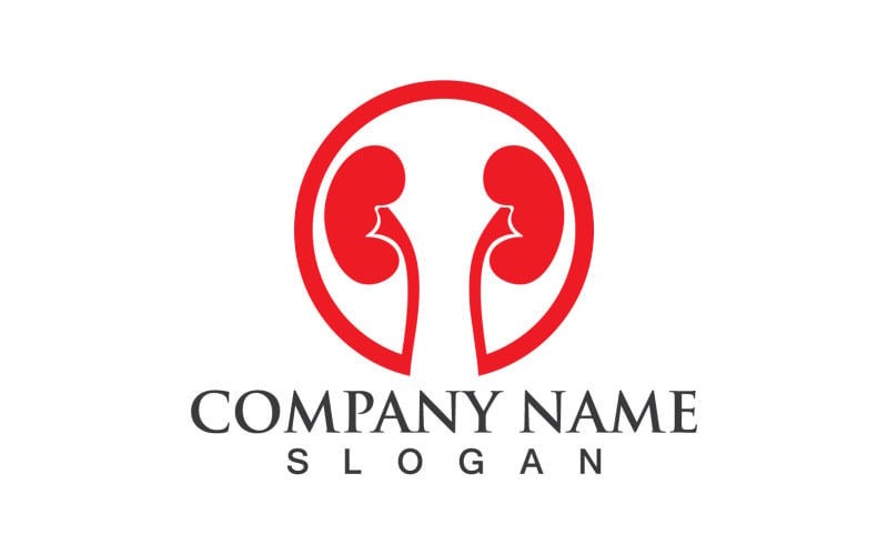 Kidney Vector Illusrtation Design Logo Template V8