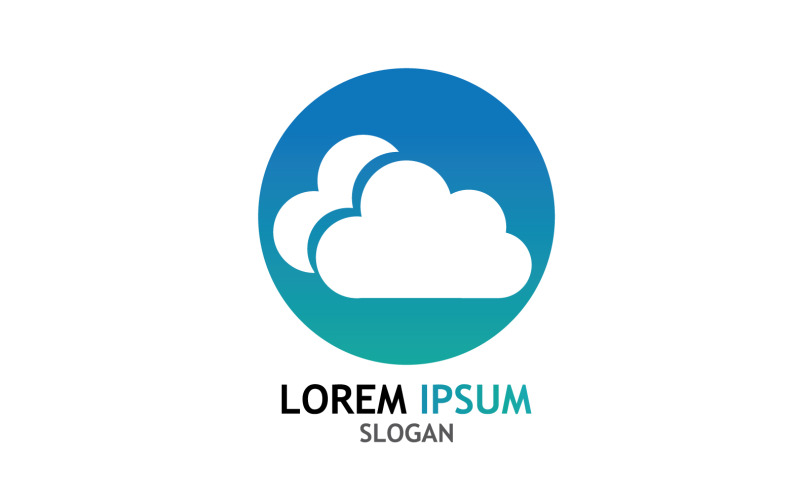 Moln logotyp vektor mall och symbol V6 - TemplateMonster