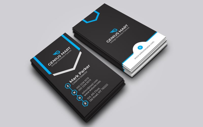 Corporate Business Card Template 101 - TemplateMonster