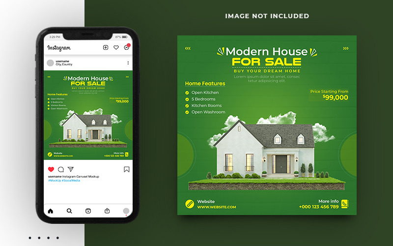 House Sale Real Estate Social Media Post - TemplateMonster