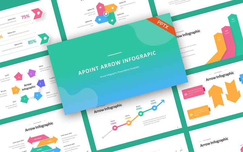 Apoint Ok Infographic PowerPoint Şablonu - TemplateMonster