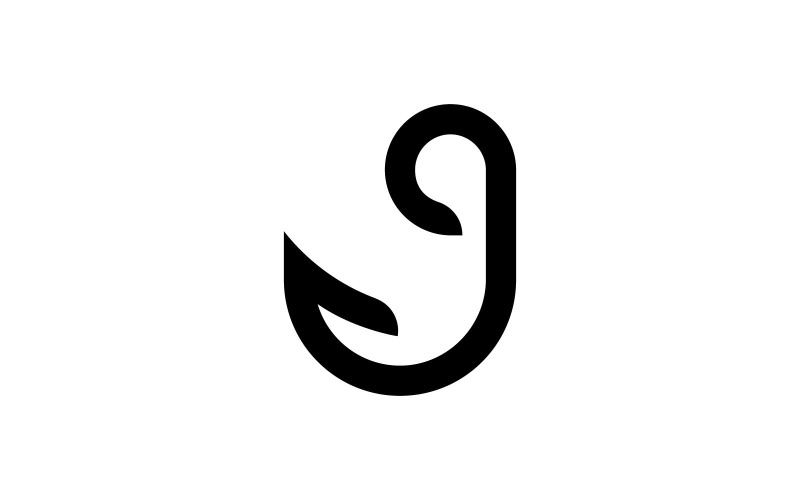 Balıkçılık Kanca Vektör Logo Tasarım Şablonu V3