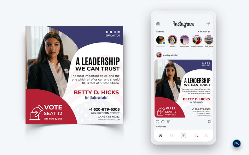 Political Campaign Social Media Post Design Template-08