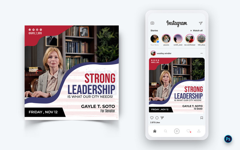 Political Campaign Social Media Post Design Template-09