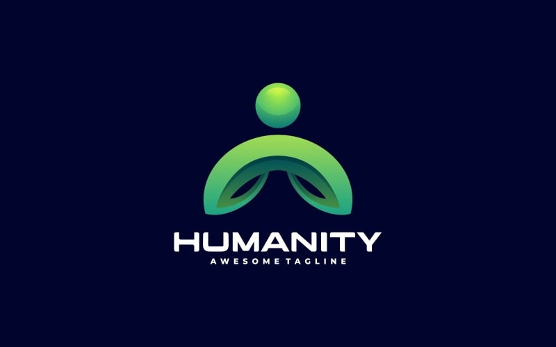 Humanity Color Gradient Logo Style #261421 - TemplateMonster