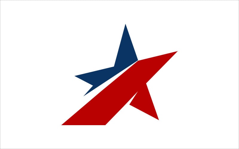 USA star vector logo template #261581 - TemplateMonster