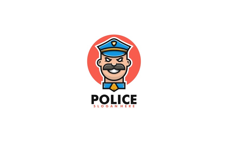 Police Mascot Cartoon Logo #261696 - TemplateMonster