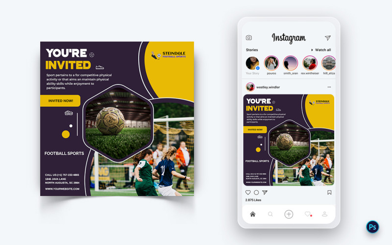 Sport Tournaments Social Media Post Design Template-02
