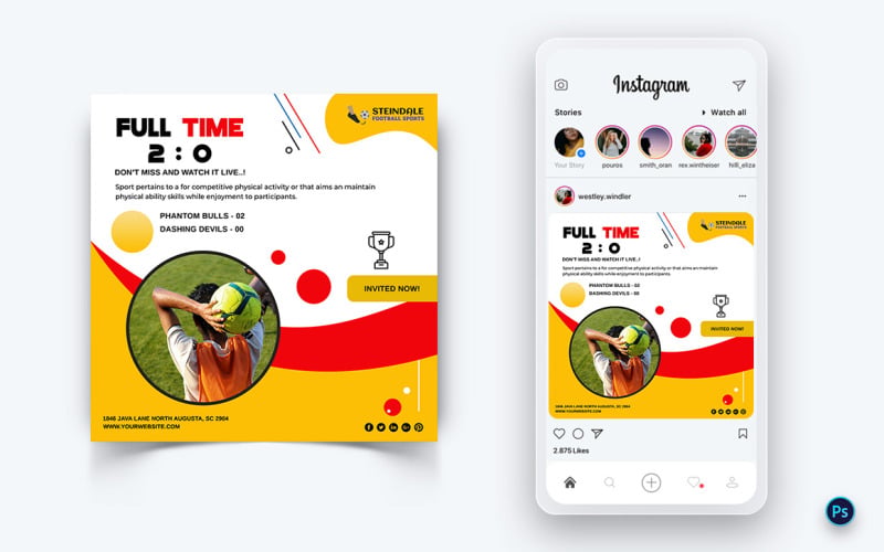 Sport Tournaments Social Media Post Design Template-06