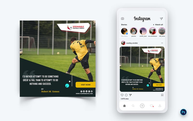 Sport Tournaments Social Media Post Design Template-16
