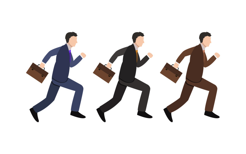 Business man in vector on a white background