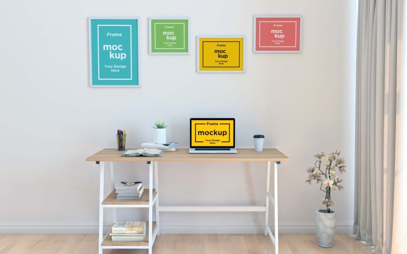 Workstation Frames & Screen Mockup V-29 - TemplateMonster