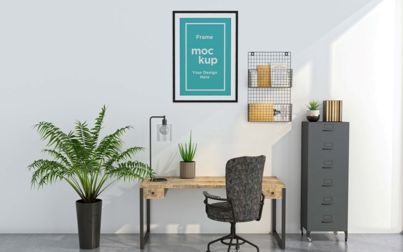 Workstation Frame Mockup Workplace Study Table V-45