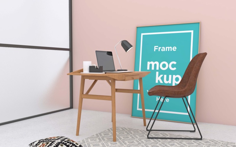 Workstation Frame Mockup Workplace Study Table V-58