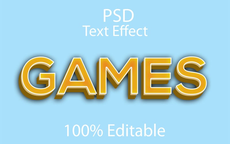 Games | Modern Games Realistic Psd Text Effect