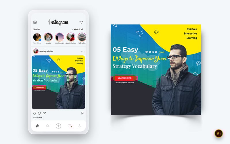 Education Social Media Instagram Post Design Template-10