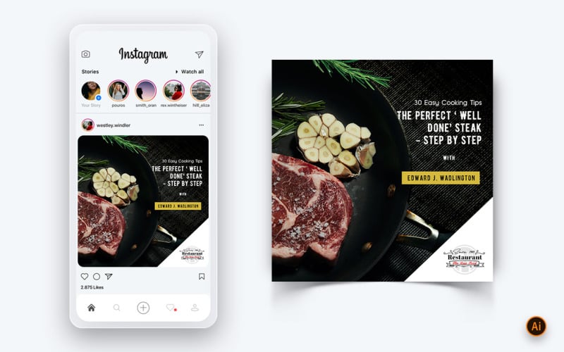 Food and Restaurant Offers Discounts Service Social Media Post Design ...