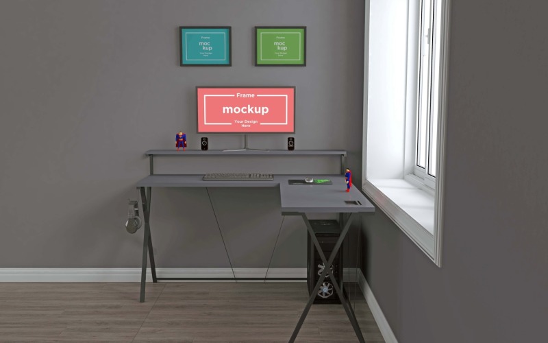 Workstation Frames & Screen Mockup V-74