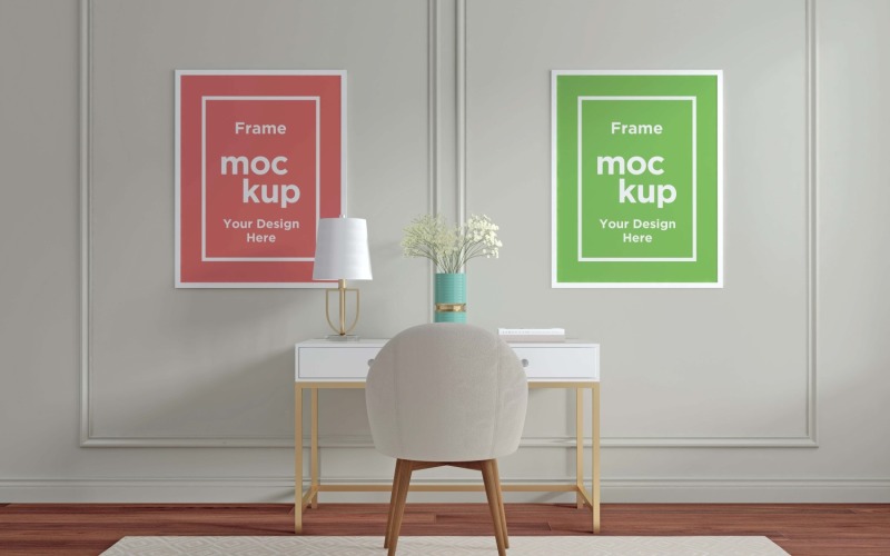 Workstation Frames Mockup Workplace Study Table V-88