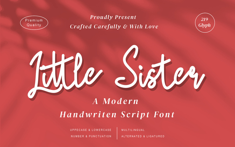 Little Sister - Modern Script Fonts #264857 - TemplateMonster