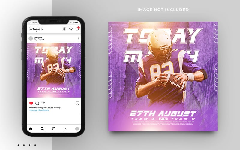 Football Social Media Poster Banner Template