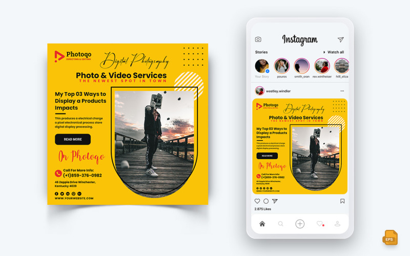 Photo And Video Services Social Media Instagram Post Design 08