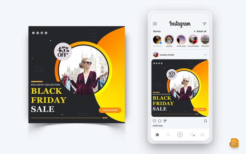 Fashion Sale Offer Social Media Instagram Post Design-13