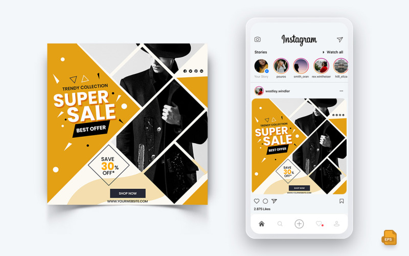 Fashion Sale Offer Social Media Instagram Post Design-15