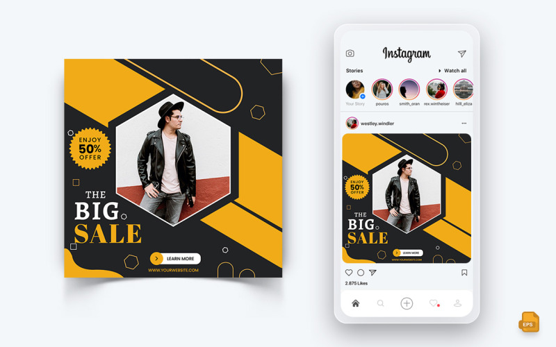 Fashion Sale Offer Social Media Instagram Post Design-16