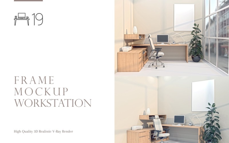 Workstation Frames & Screen Mockup Set-19