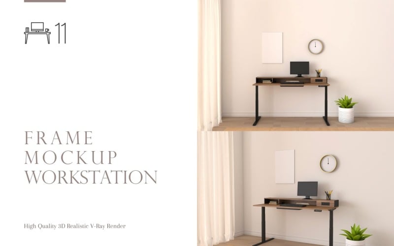 Workstation Screen Mockup, Workplace Study Table Set-11