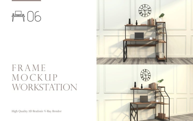 Workstation Screen Mockup, Workplace Study Table Set-6