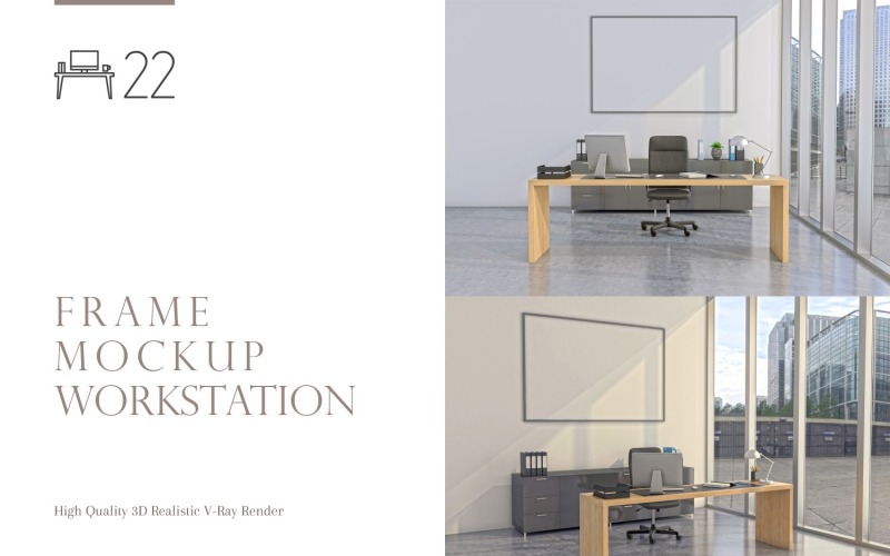 Workstation Frames & Screen Mockup Set-8